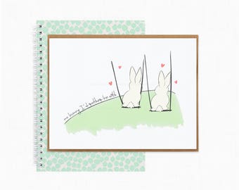 Bunny pun card | Etsy