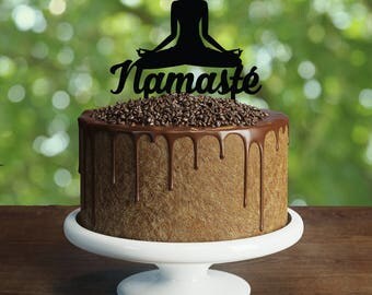 Yoga cake topper | Etsy