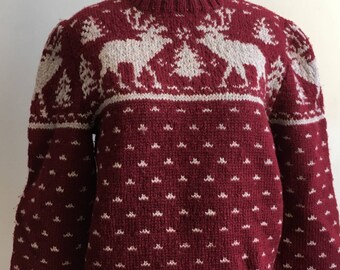Reindeer sweater | Etsy