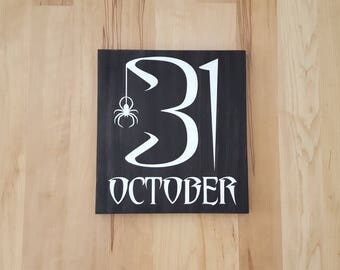 Halloween wood sign | Etsy