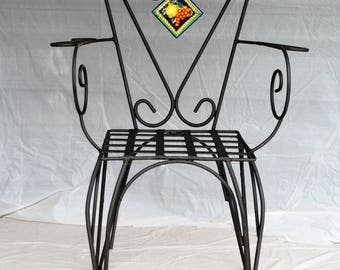Wrought iron chairs | Etsy
