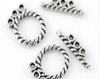 6 of 925 Sterling Silver Toggles 9 mm. :th0230m