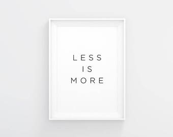 Less is more print | Etsy