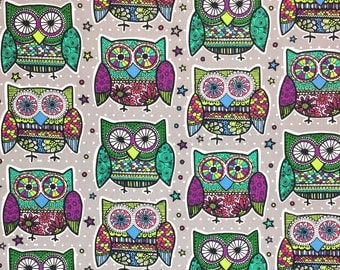 Owl fabric | Etsy