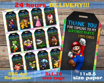 Super mario labels | Etsy