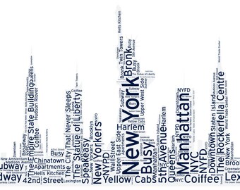 New york word art | Etsy