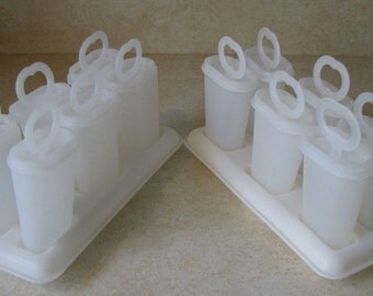 Vintage Tupperware Popsicle Molds SET of 6 Tupperware Ice