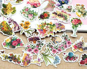 Flower stickers | Etsy