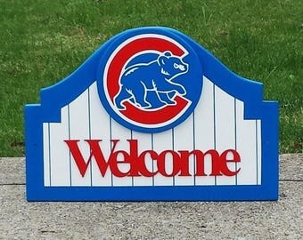 Chicago cubs sign | Etsy