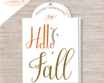 Hello fall svg | Etsy