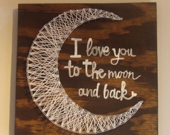String art moon | Etsy