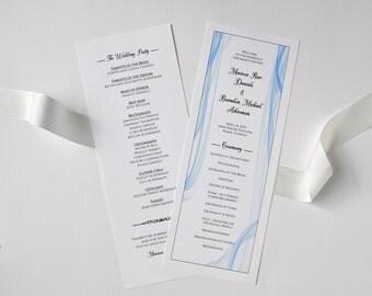 Diy wedding program | Etsy