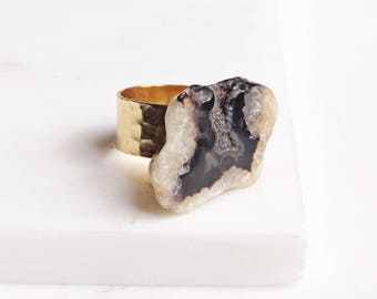 Chunky gold ring | Etsy