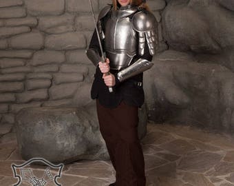 Female LARP fantasy armor costumes and gambesons by FlambergArt