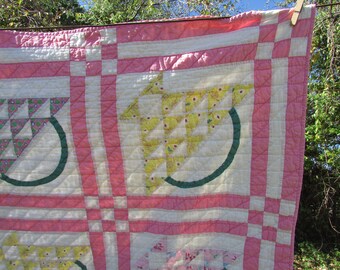 Flower basket quilt | Etsy