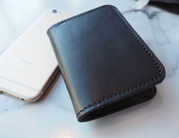 Leather Business Card Wallet Leather Card Wallet Handmade