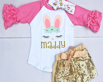 Girl easter shirt | Etsy