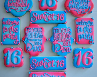 Sweet 16 cookie | Etsy