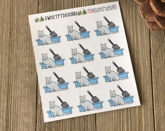 Litter box planner stickers