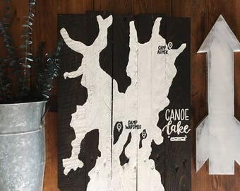 Custom lake map | Etsy