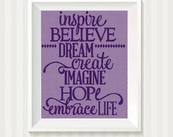 Inspire Create Imagine Hope Dream Believe Inspirational Words