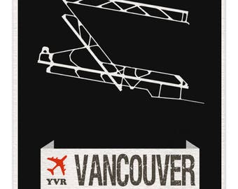 Airport runway map | Etsy