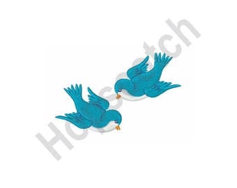 Bluebird embroidery | Etsy