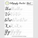Calligraphy Practice Sheets Full Alphabet Lettering