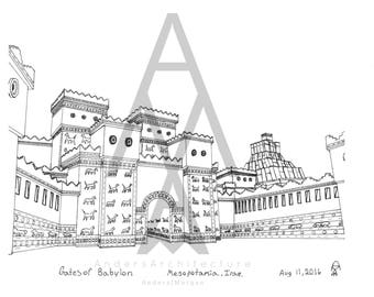 Ishtar gate art | Etsy