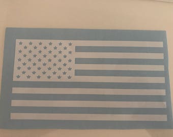 Large Size Wavy American Flag vinyl sticker decal for car back