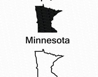 Minnesota state svg | Etsy