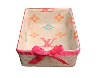 Louis Vuitton Inspired Two Drawer Wood Shoe Box Storage