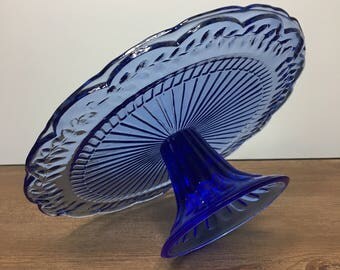 Blue cake stand | Etsy