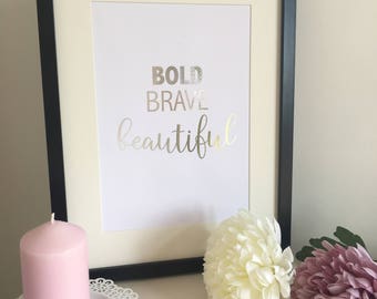 Be brave be bold | Etsy