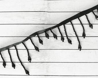 Beaded fringe trim | Etsy