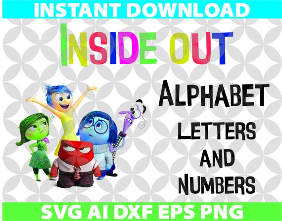 Inside Out Letters SVG Eps Ai Dxf Png Monogran Silhouete