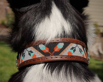 Beaded dog collar | Etsy