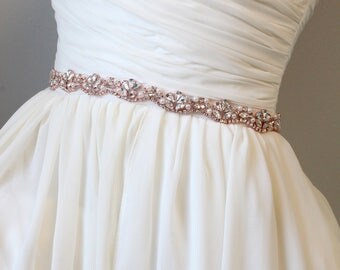 Rose gold sash | Etsy