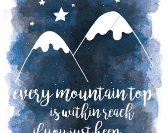 Climb every mountain | Etsy