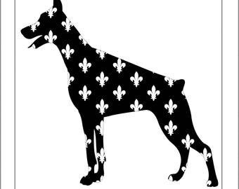Doberman stencil | Etsy