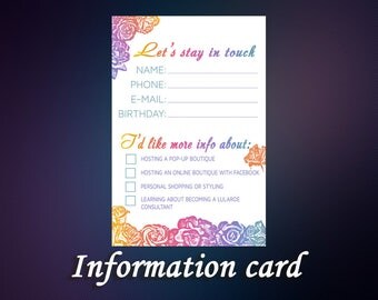 Information card | Etsy
