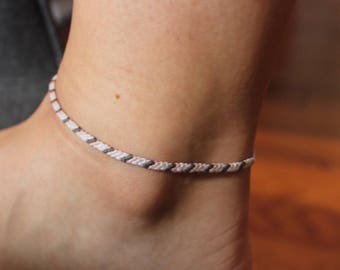 Braided anklet | Etsy