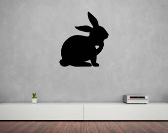Rabbit wall decal | Etsy