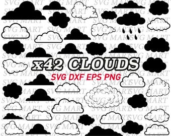 Cloud silhouette | Etsy