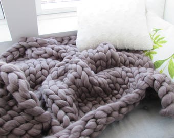 Giant knit blanket | Etsy