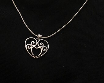 Abstract Heart Print Valentine's Day Zentangle Inspired