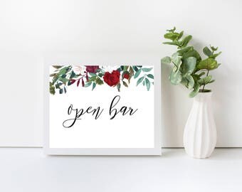 Open bar quote sign | Etsy