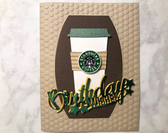 Coffee cup card | Etsy