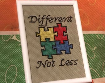 Autism cross stitch | Etsy