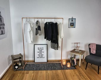 Free Standing Coat Rack Copper Coat Tree with 8 Hooks